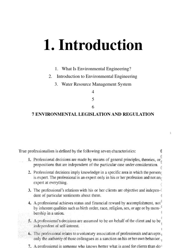 What Is Environmental Engineering? 2. Introduction To Environmental ...