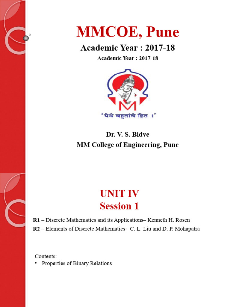 UNIT4 Session1 | PDF | Mathematical Concepts | Discrete Mathematics