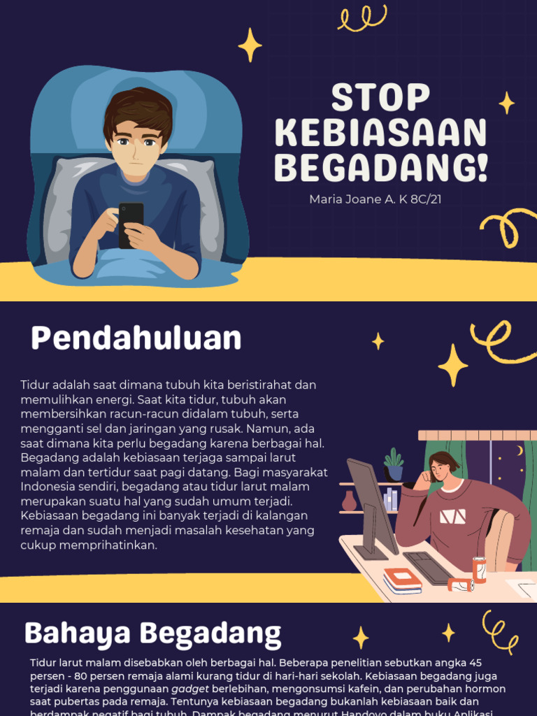Bahaya Kebiasaan Begadang Remaja | PDF | Pengembangan Diri | Kesehatan ...
