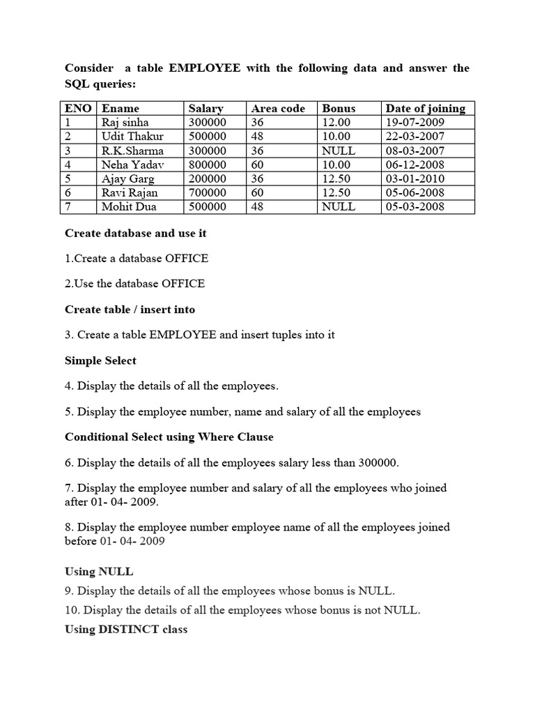 Class 12 CBSE MySQL Computer Science Worksheet | PDF | Table (Database ... Class 12 CBSE MySQL Computer Science Worksheet | PDF | Table (Database ...
