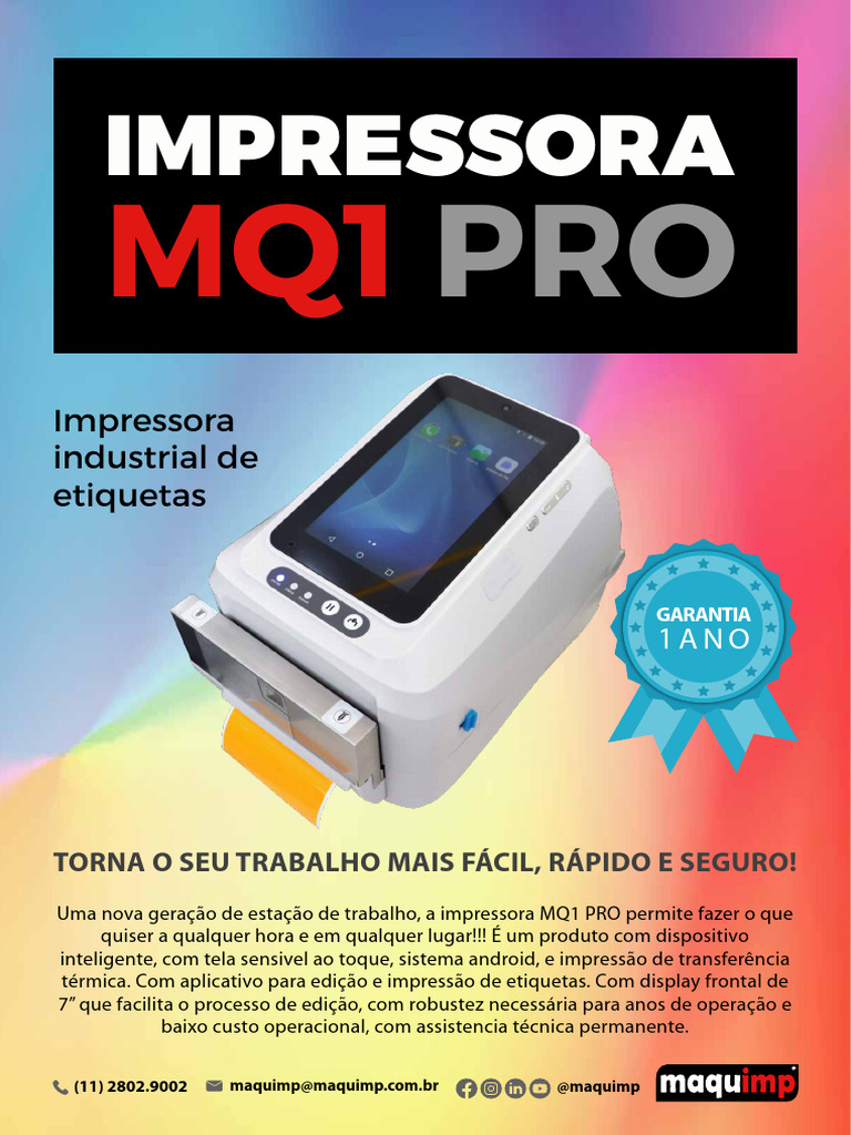 MQ1 Pro | PDF | Impressão | Wi-Fi