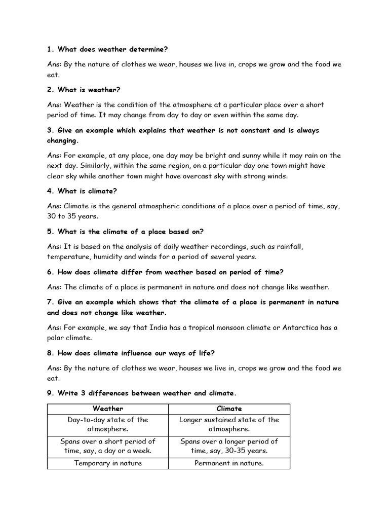Geography, Ch-Weather and Climate | PDF | Fahrenheit | Weather