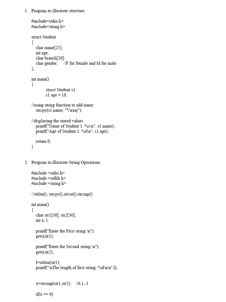 Data Structure Lab Program Pdf String Computer Science Software Engineering