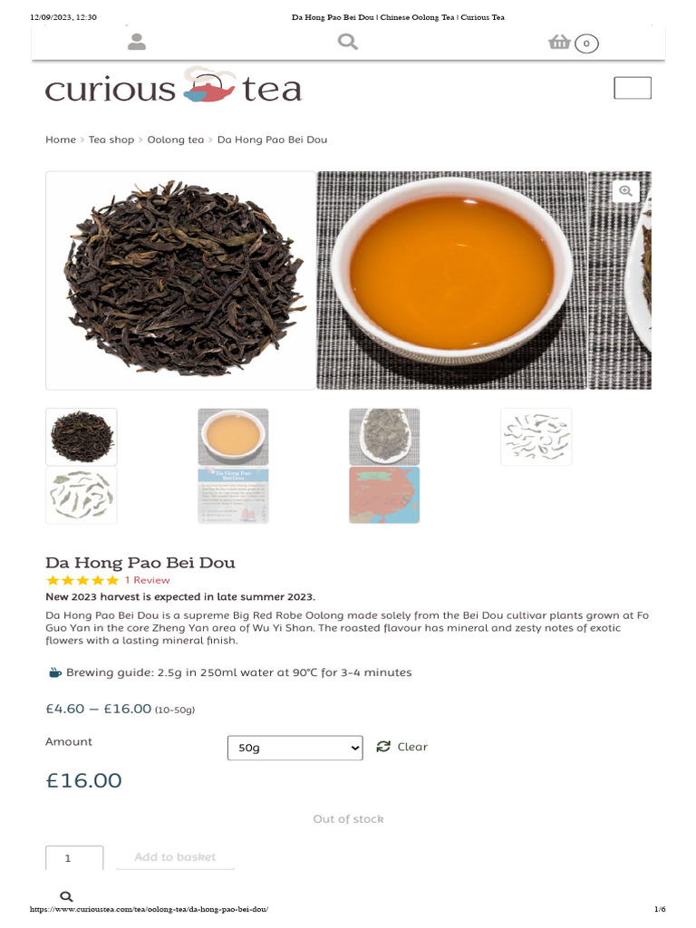 Da Hong Pao Bei Dou Tea | PDF | Tea