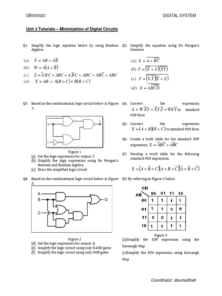 Digital Circuit Minimization Guide | PDF | Logic Gate | Electronic Engineering