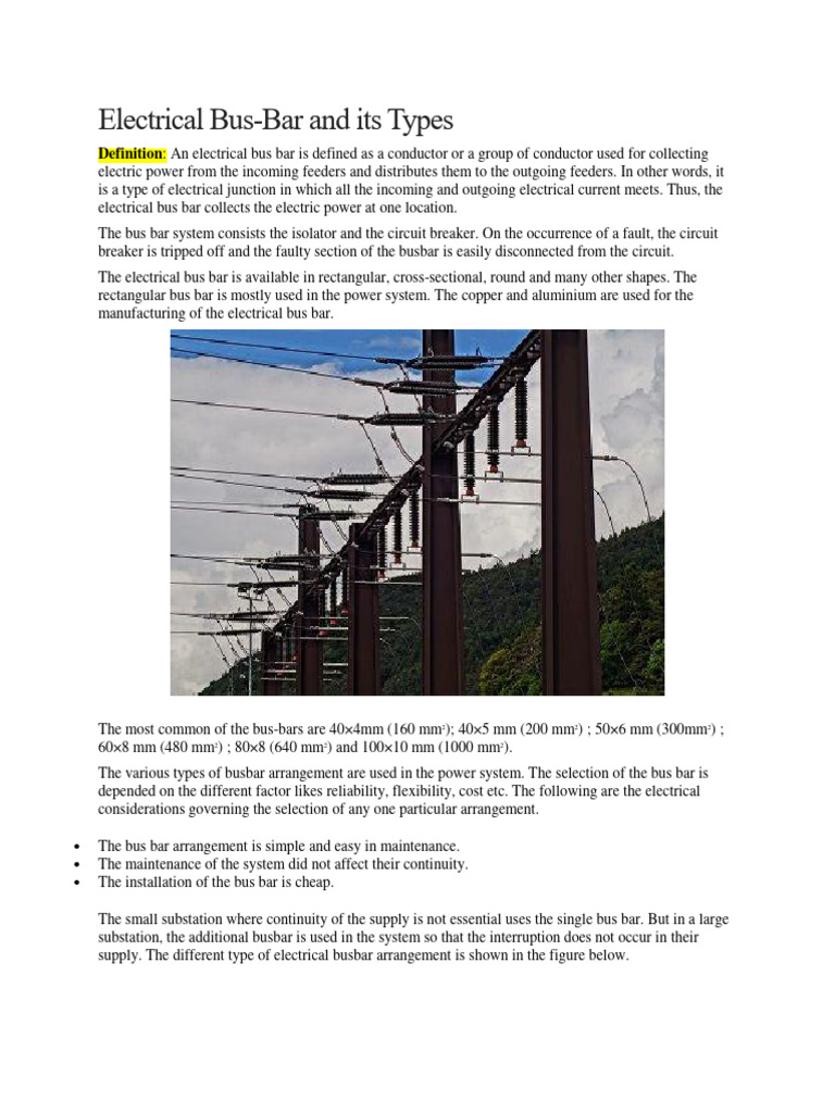 Electrical Bus | PDF | Inductor | Electrical Substation
