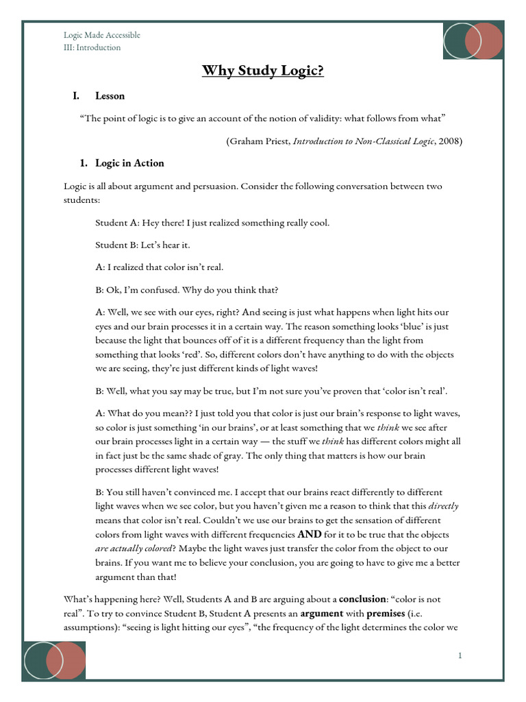 Why Study Logic | PDF | Logic | Argument