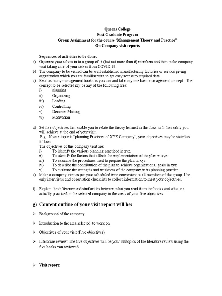 group assignment guideline | PDF | Interview | Cognition