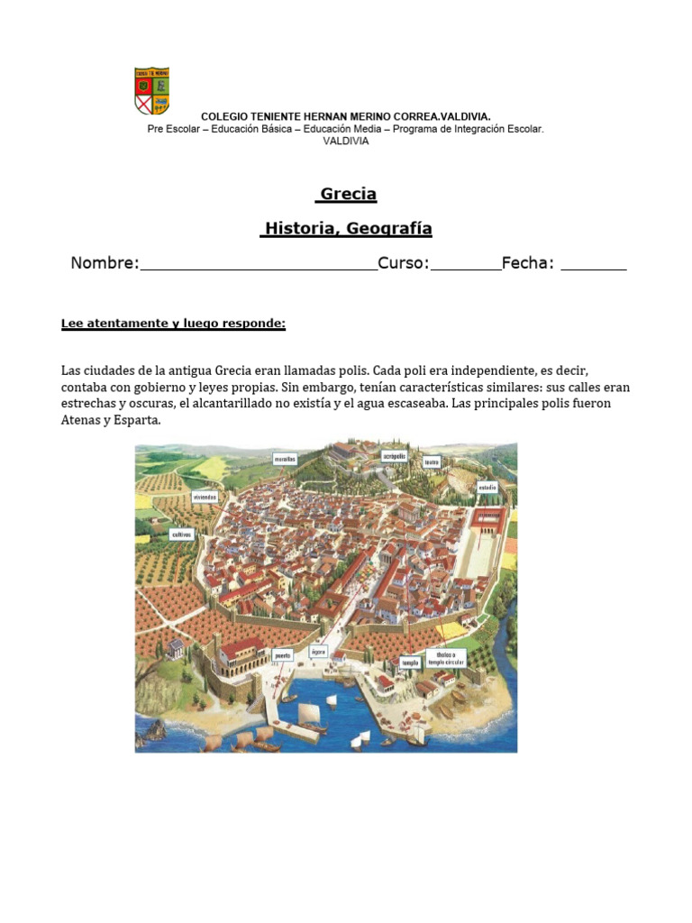 Terceros Básicos Historia Guía Grecia. | PDF | Antigua Grecia | Esparta