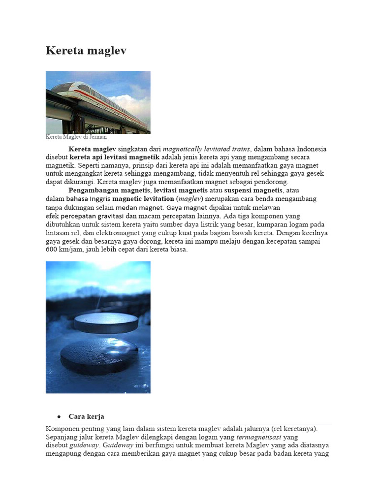Kereta Maglev | PDF