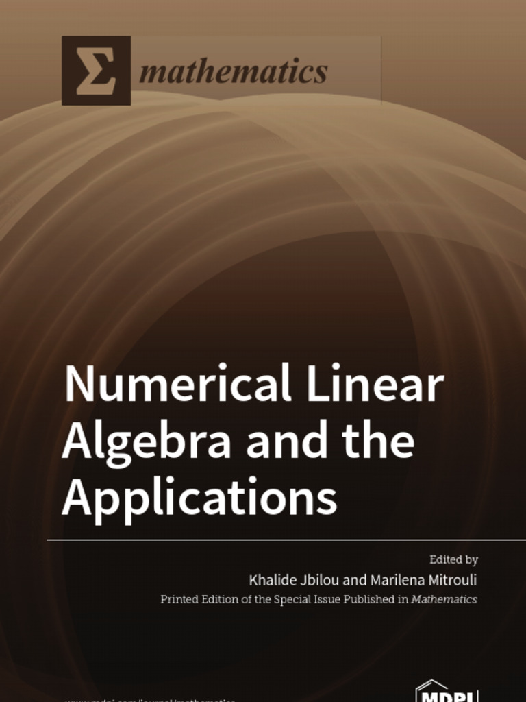 Numerical Linear Algebra and The Applications | PDF | Matrix (Mathematics) | Numerical Analysis