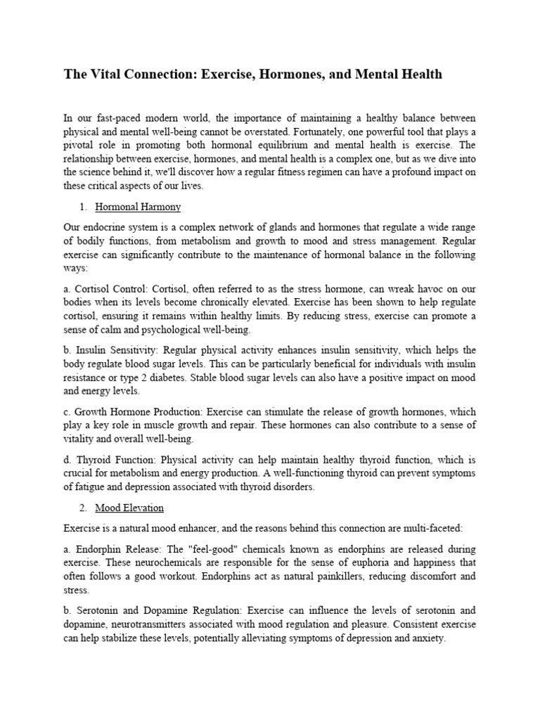 Vital Connection | PDF | Physical Fitness | Stress (Biology)