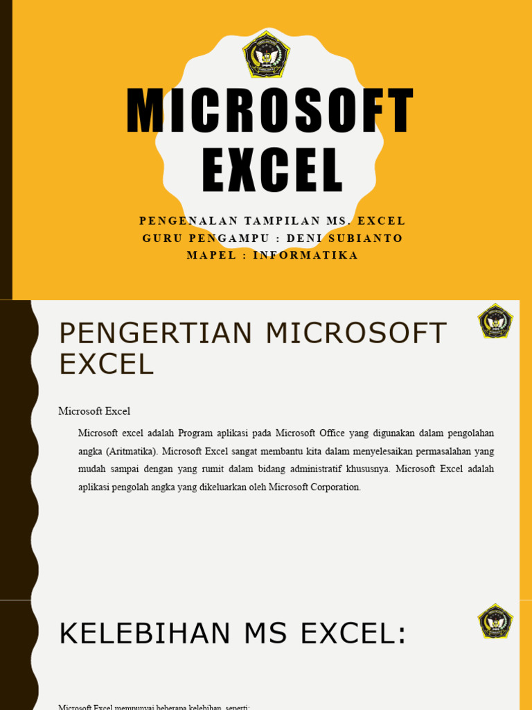 Pertemuan Ke 6 MS. Excel | PDF