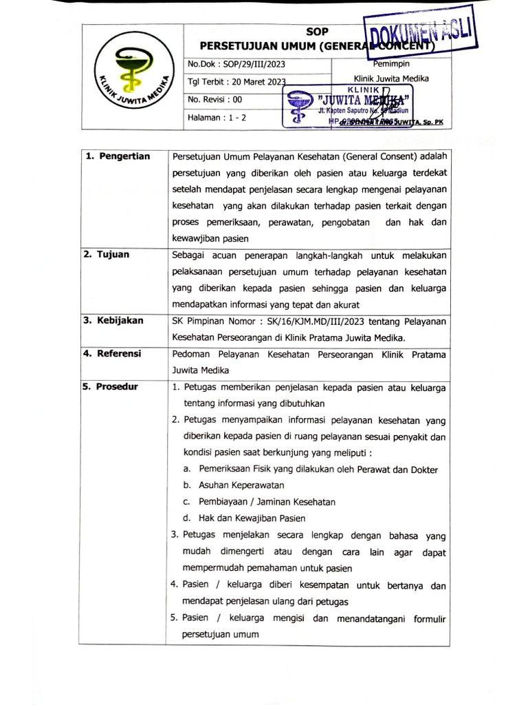 3.1.1 Sop General Consent | PDF