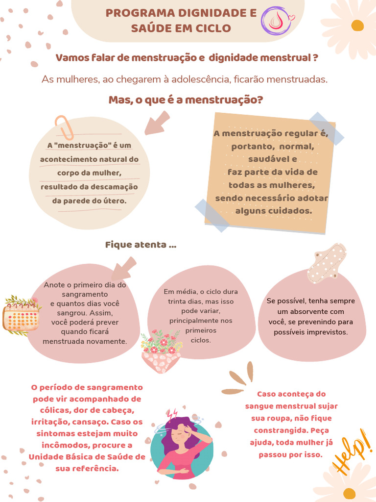 Cartilha Dignidade Menstrual Pdf Menstruação