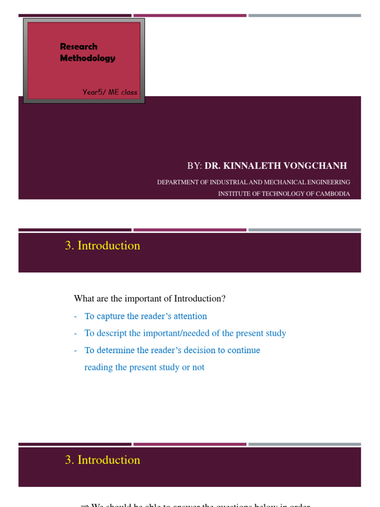 2022-23ECAM - '6 RM Introduction | PDF | Intelligence | Scientific Method