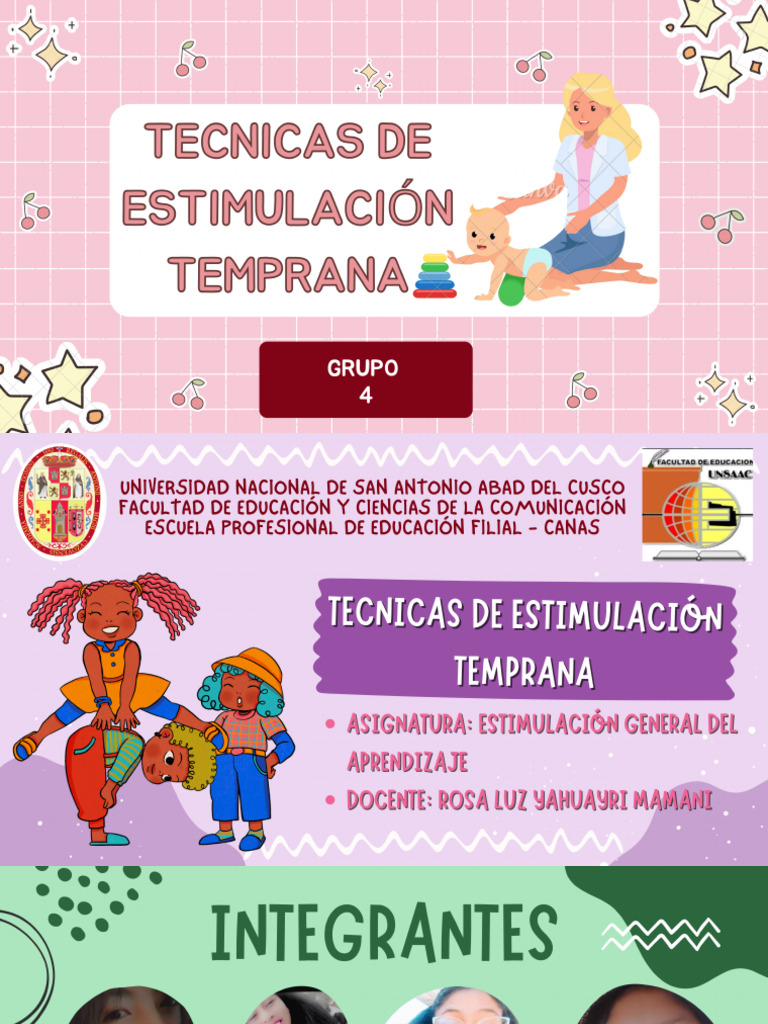 Tecnicas de Estimulación Temprana | PDF