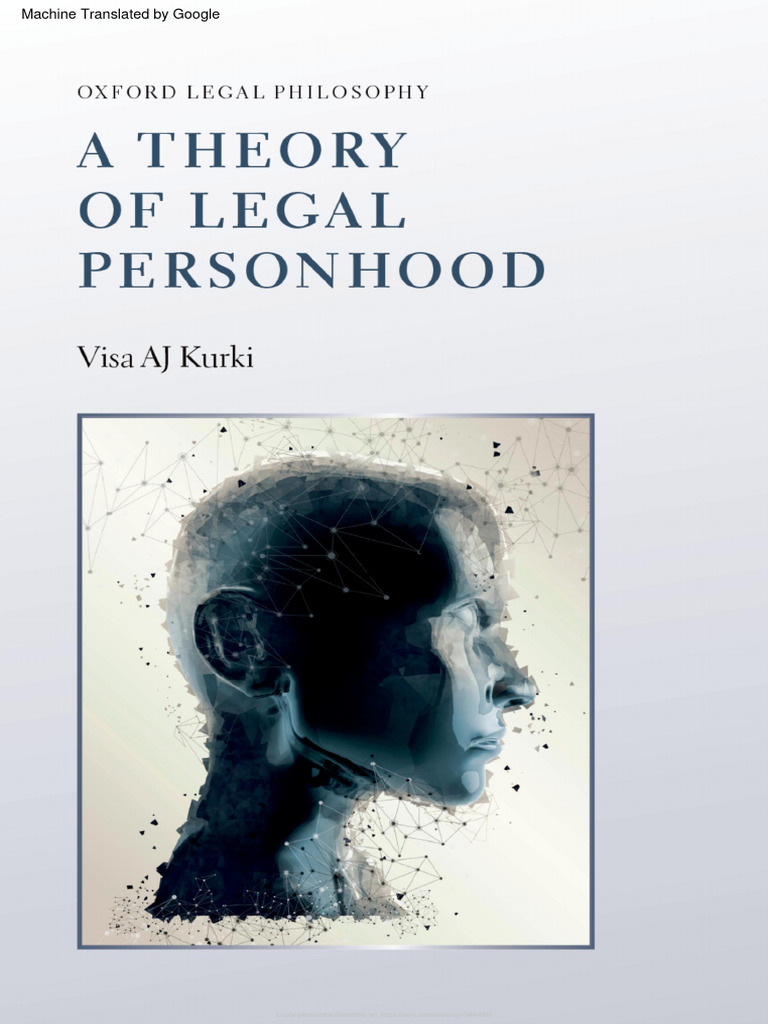 Libro Visa Kurki-A Theory of Legal Personhood | PDF | Derechos | Teoría
