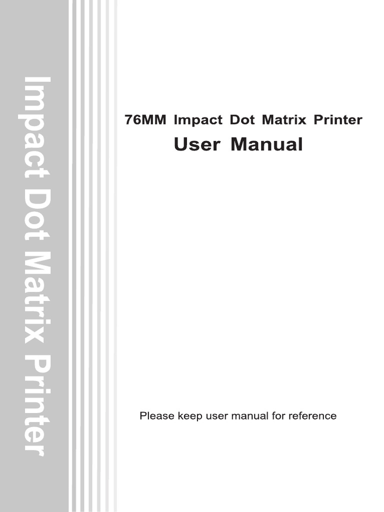 IW 76 DotMatrik Impact Dot Matrix Printer User Manual | PDF