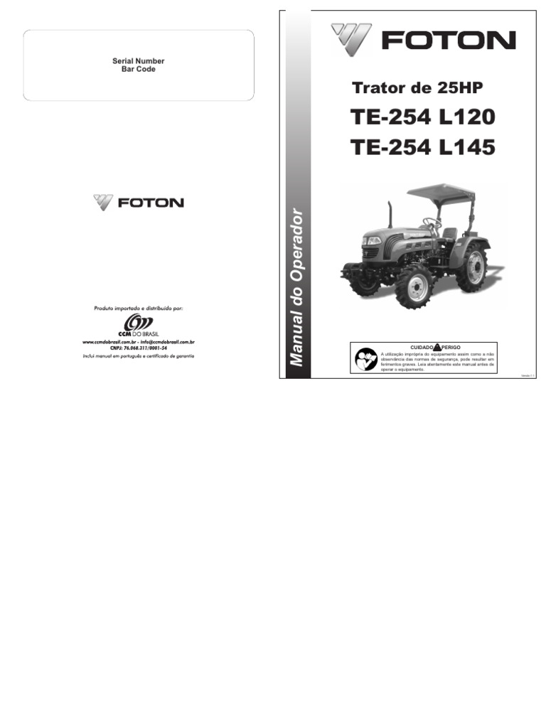 Manual Foton L120-L145 Rev1.1 | PDF | Motores | Trator