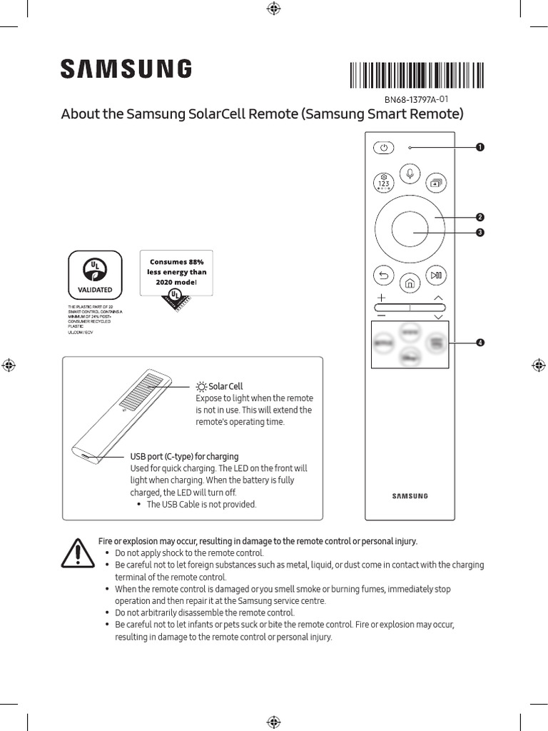 Bn68-13797a-01 Leaflet-Remote Qled Ls03 Asia Eng 220304.0 | PDF ...