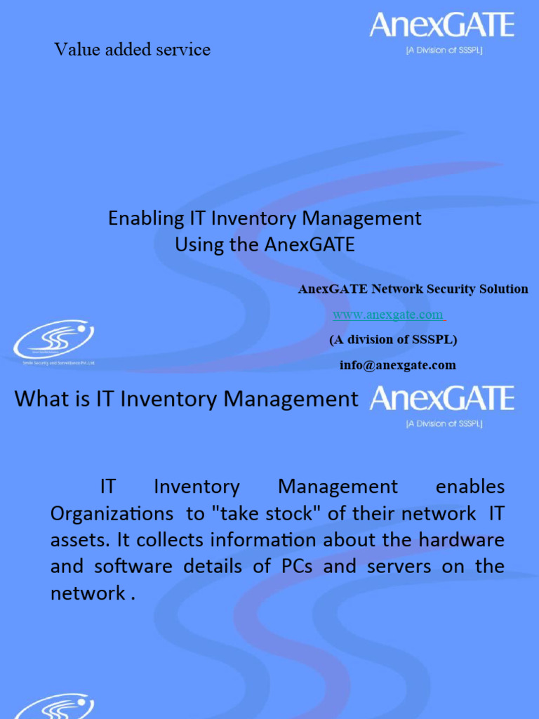 Anexgate Inventory Management | PDF | Computer Network | Operating System
