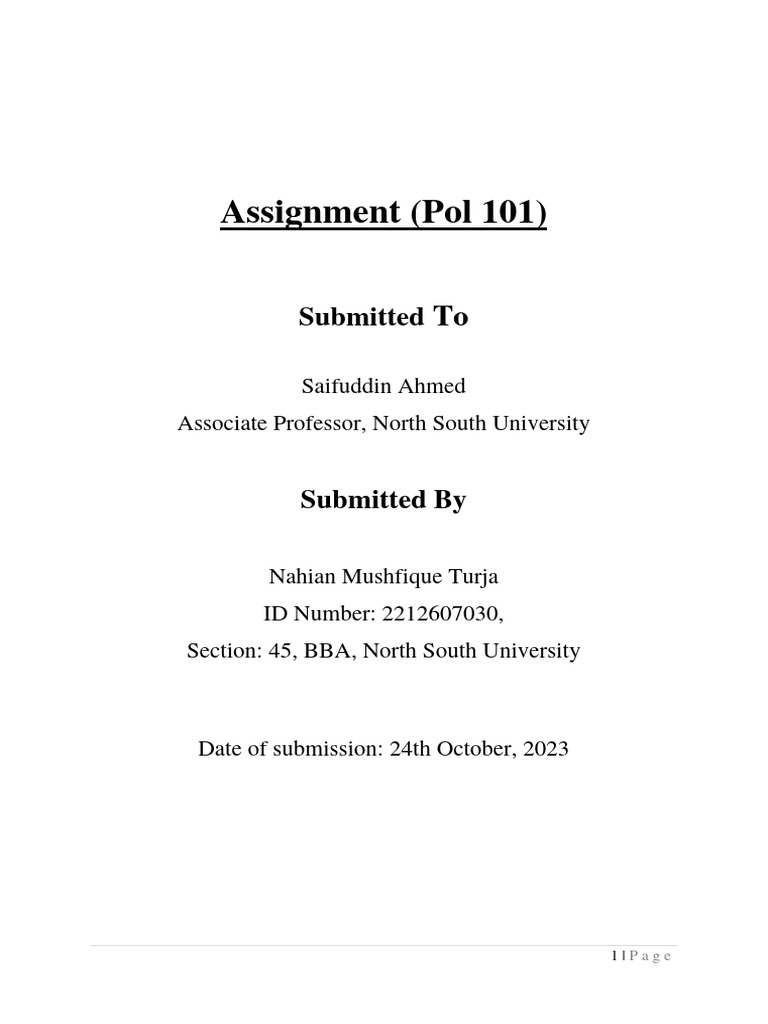 Assignment On Canada | PDF | Voting | Elections