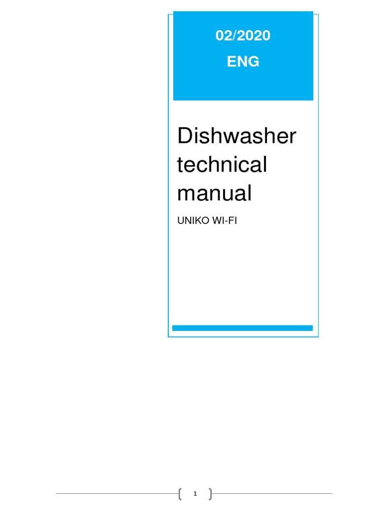 UNIKO Wi-Fi Dishwasher Manual | PDF | Dishwasher | Wi Fi