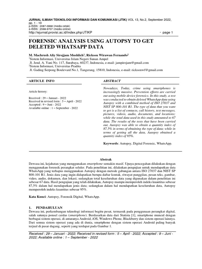 Forensic Analysis Using Autopsy To Get | PDF