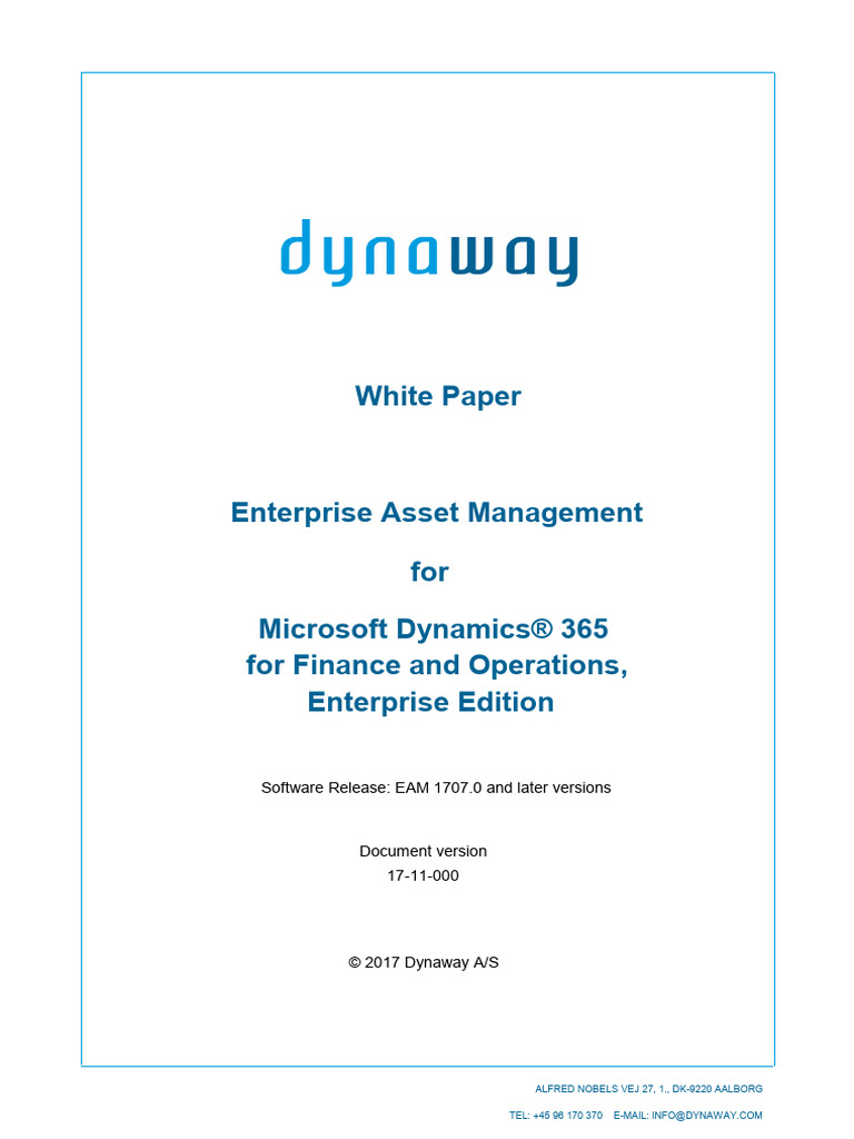 White Paper: Software Release: EAM 1707.0 and Later Versions | PDF ...