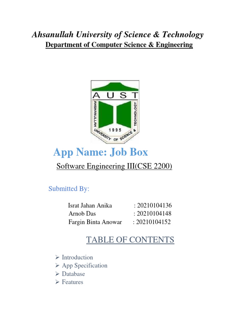 Job Box | PDF | Mobile App | Databases