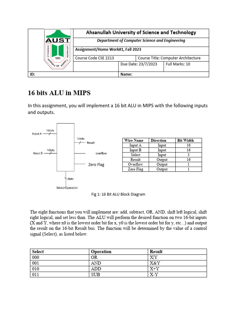 MIPS Assignment 1 | PDF | Bit | Computer Programming MIPS Assignment 1 | PDF | Bit | Computer Programming