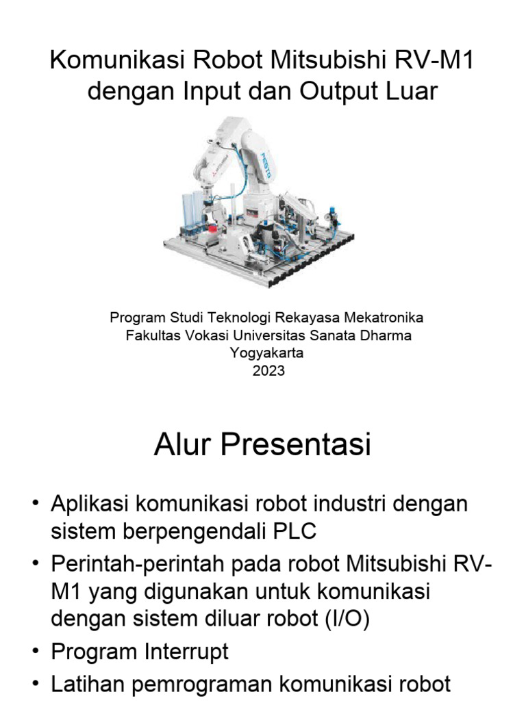 Komunikasi Robot Mitsubishi RV-M1 Dengan PLC | PDF | Metode & Bahan Ajar | Komputer