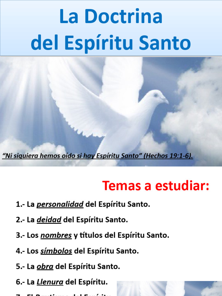 El Espiritu Santo Teologia IV | PDF | Bautismo Con El Espiritu Santo | Profecía