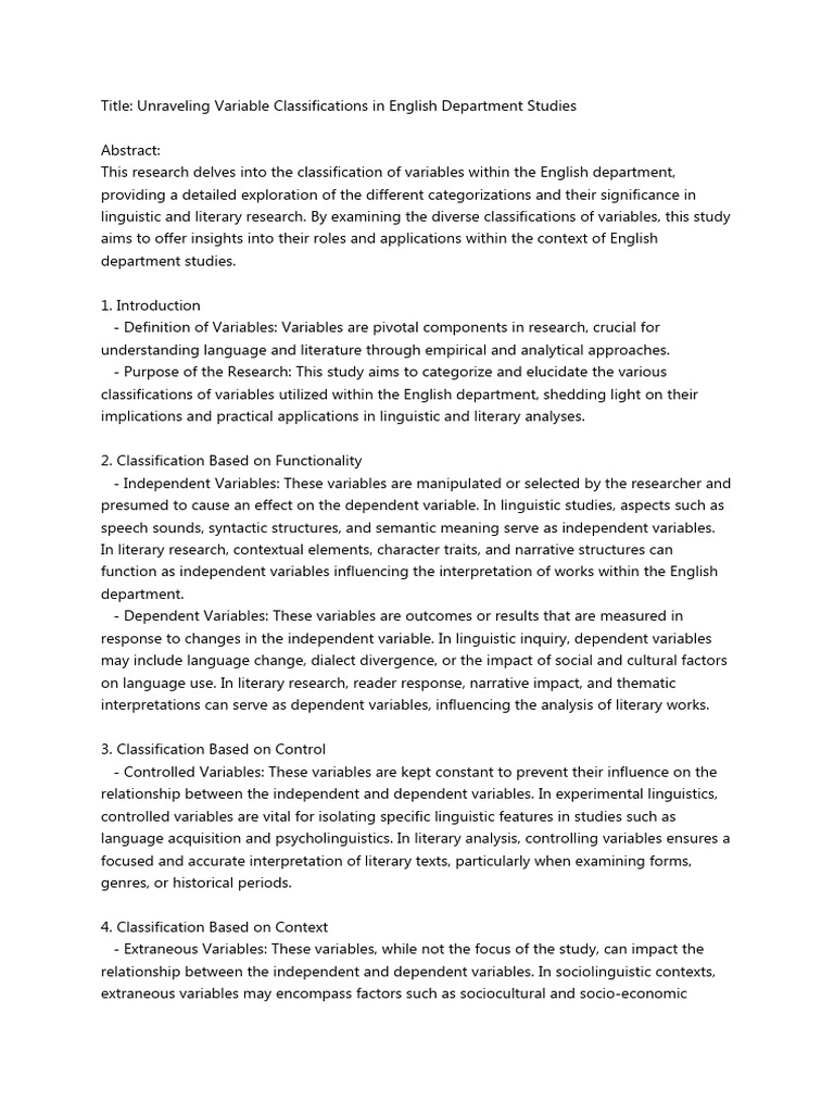 English 2 | PDF | Linguistics | Dependent And Independent Variables
