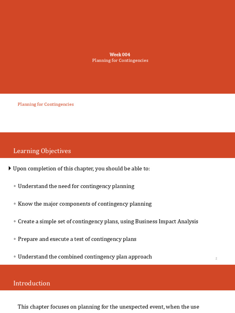 Contingency Planning for Businesses | PDF | Information Security ...