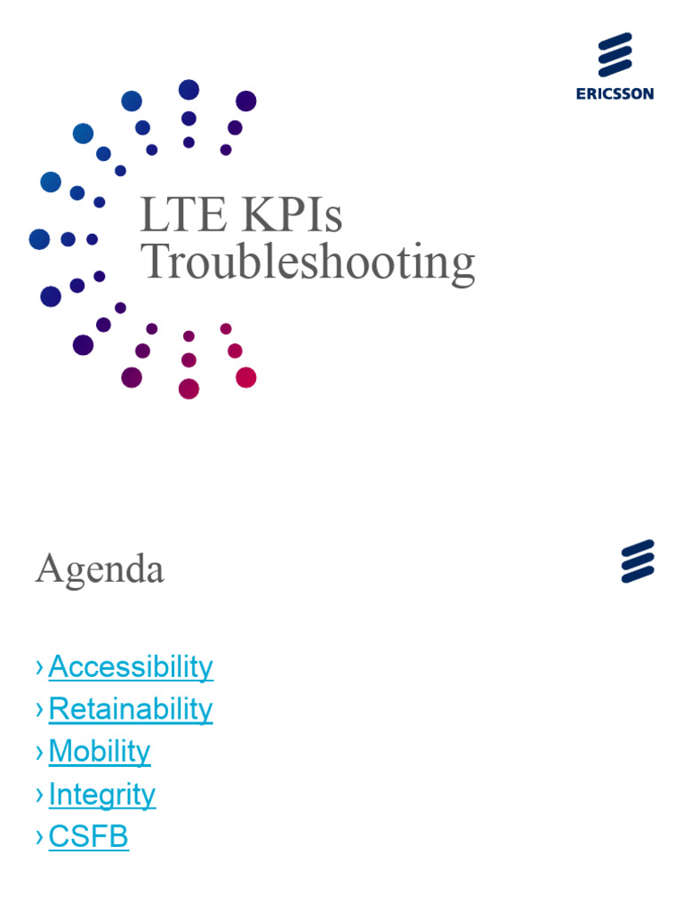 LTE KPIs Troubleshooting | PDF | Computer Networking | Physical Layer Protocols