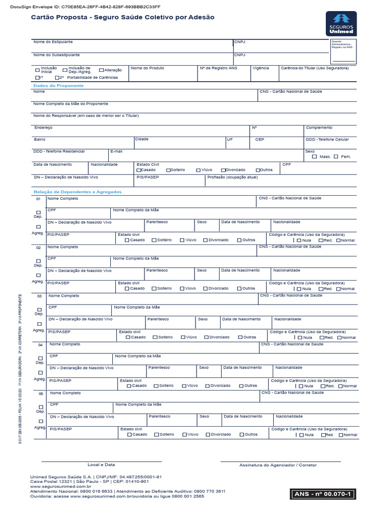 Cartão proposta | PDF | Causas de morte | Epidemiologia