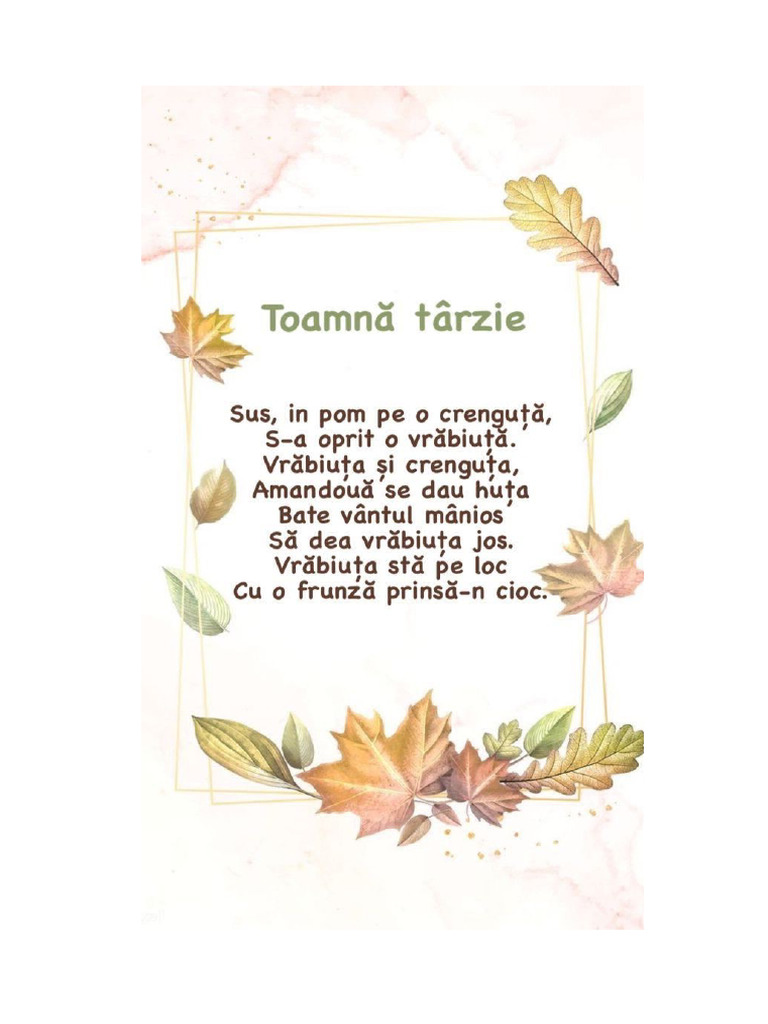 Toamna | PDF