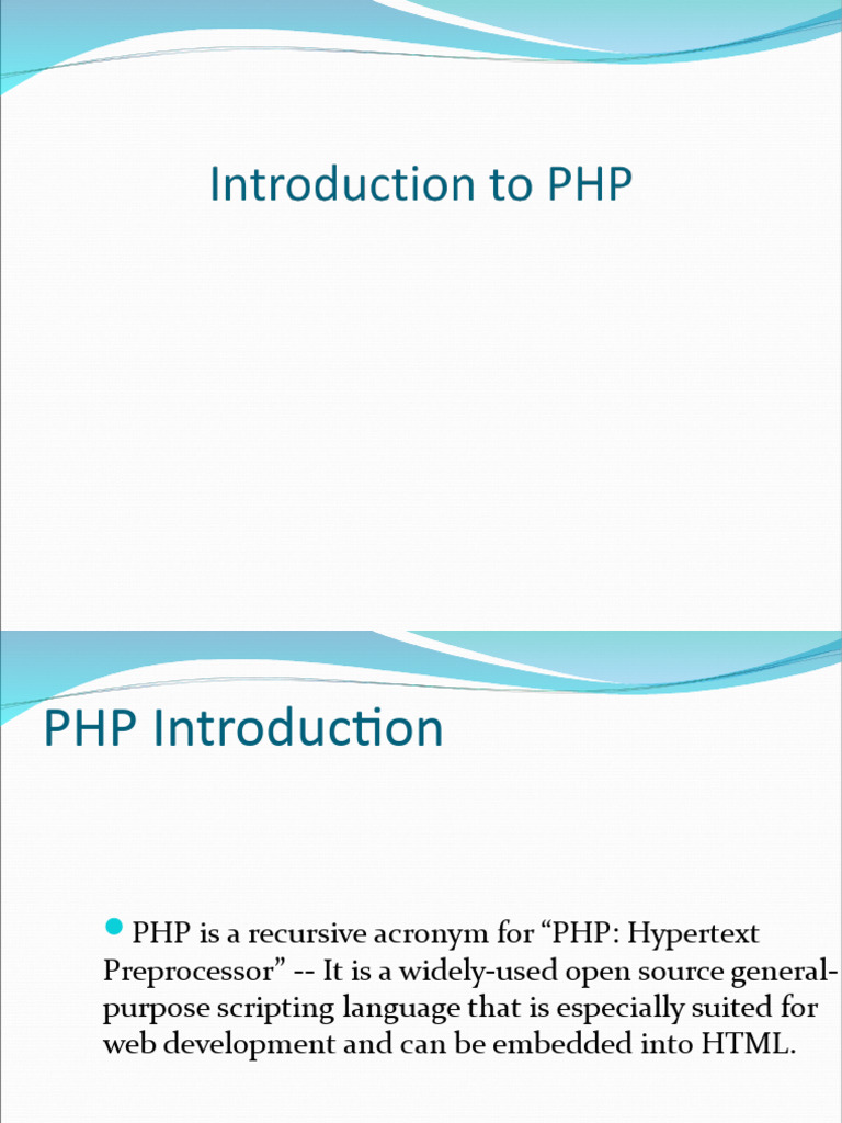 PHP | PDF