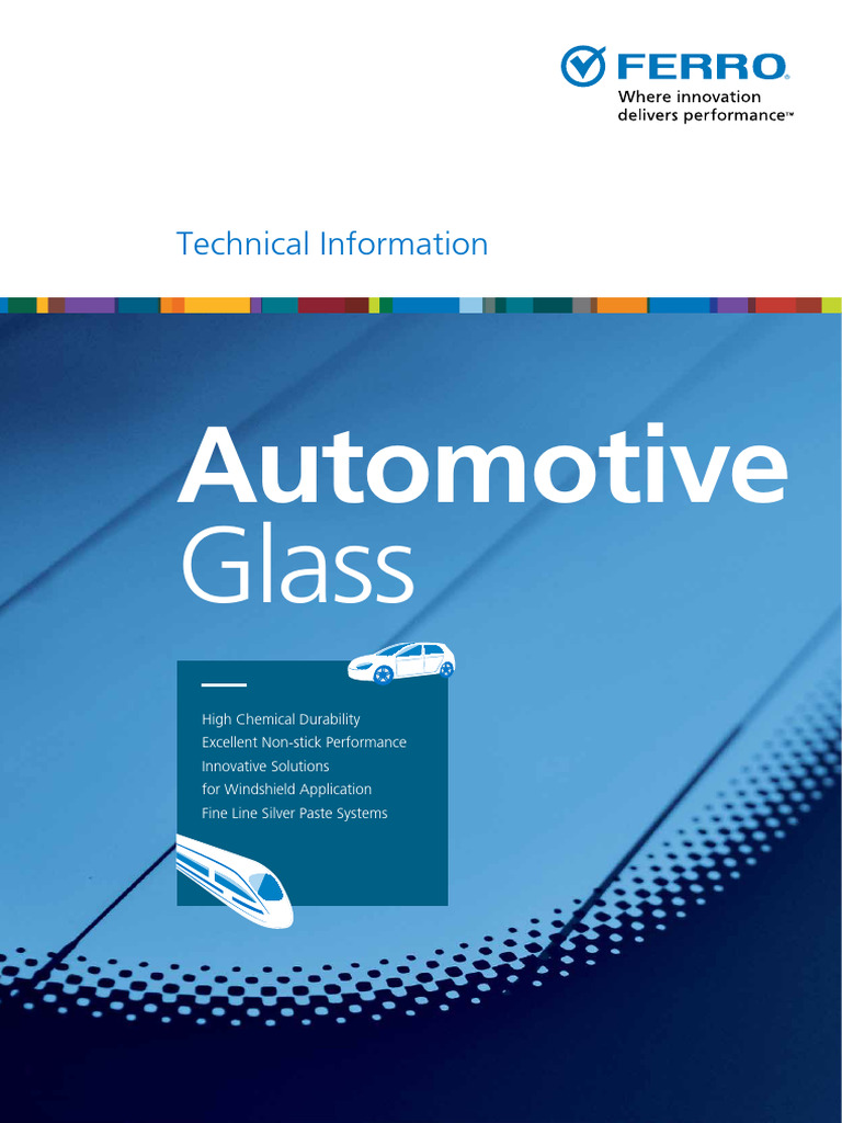 Ferro Glass Colors Automotive Glass Enamels | PDF | Glasses | Vitreous ...