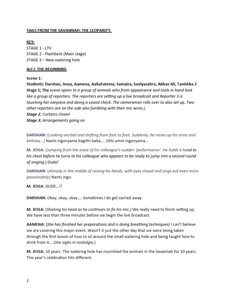 Drama Script | PDF | Psychological Resilience