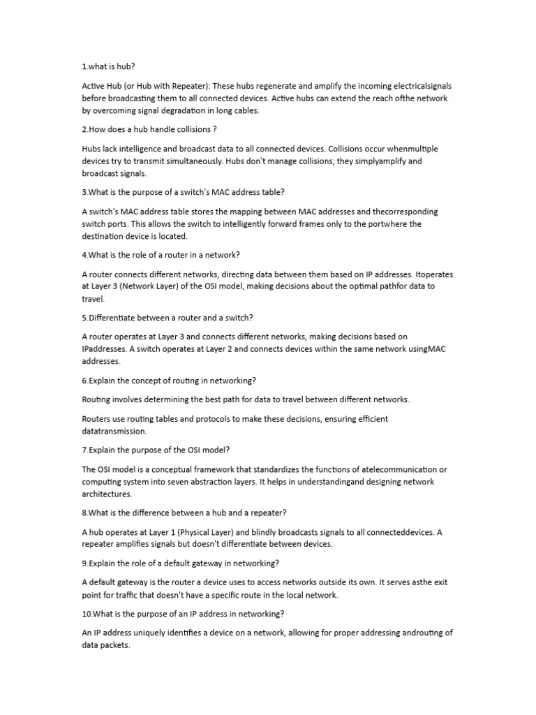 Cse307 Viva | PDF | I Pv6 | Computer Network