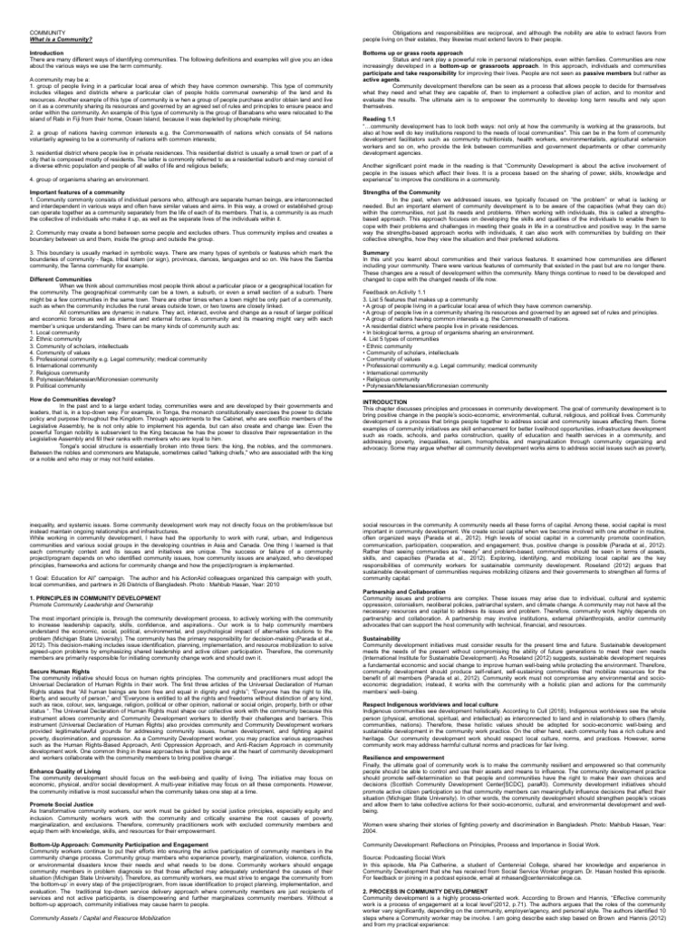 Comdev CC SF Reviewer | Download Free PDF | Community | Balance Sheet
