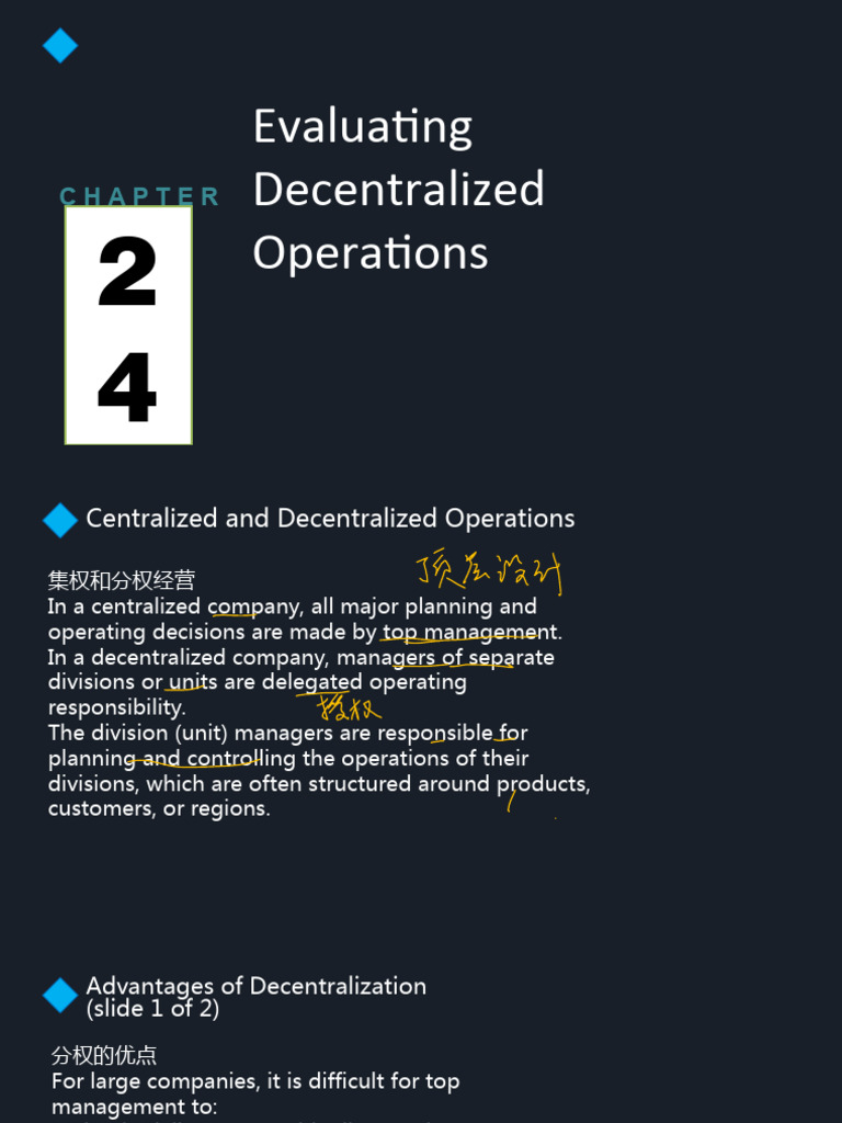 Module 2 Evaluating Decentralized Operations | PDF | Return On ...