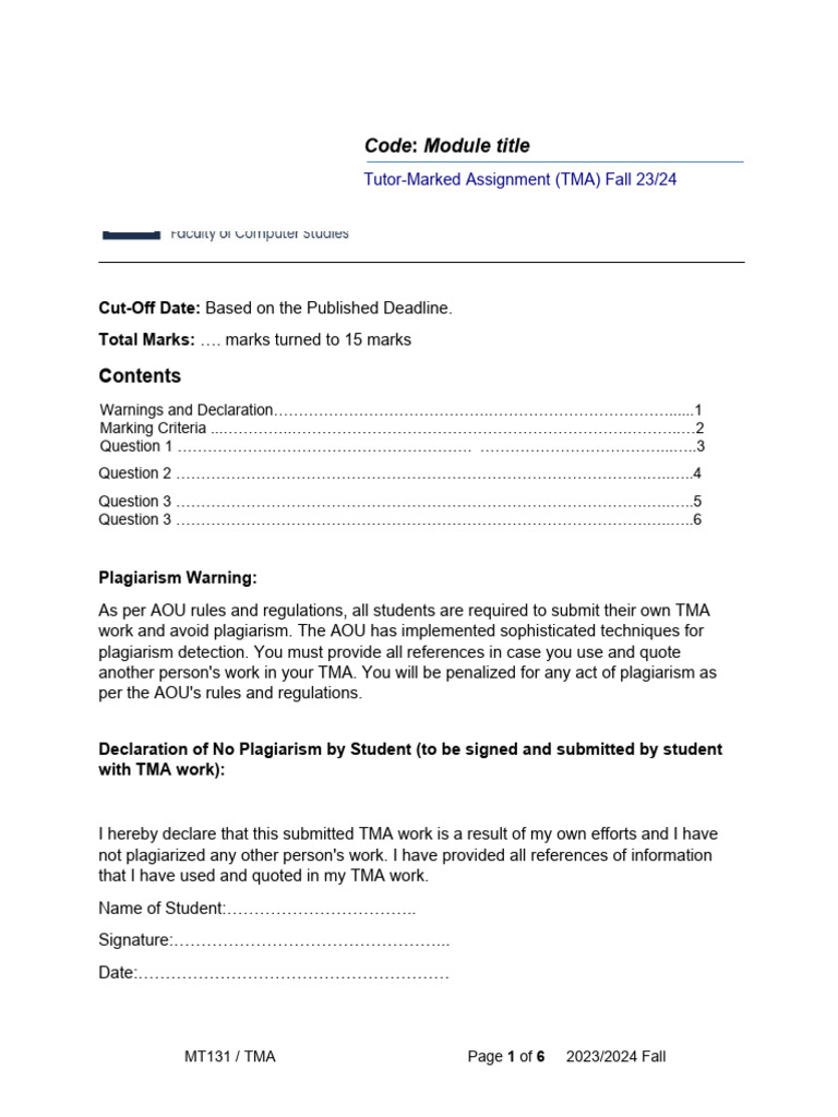 MT131 TMA 1st 2023-2024 | PDF | Mathematics | Applied Mathematics