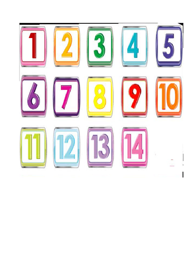 NUMEROS DE 1 AL 14 | PDF