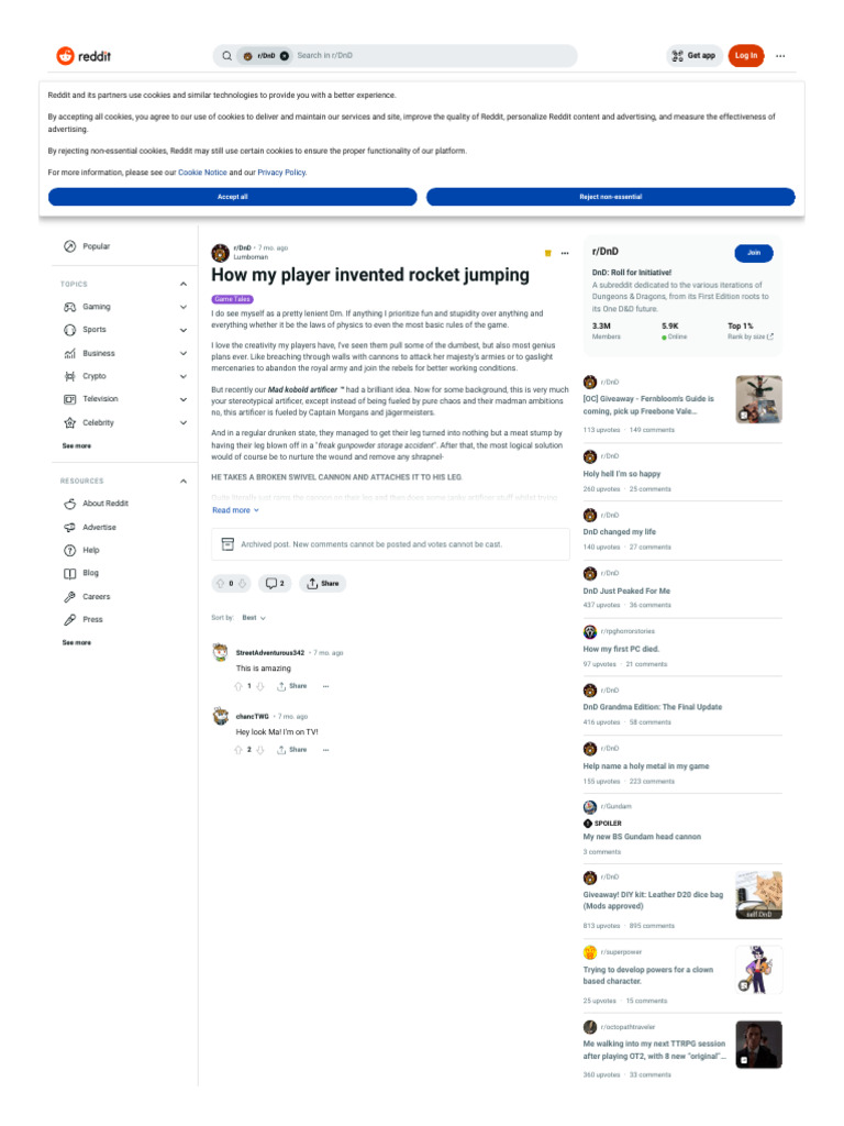 WWW Reddit Com R DND Comments 12qv5uy How - My - Player - Invented - Rocket - Jumping | PDF ...