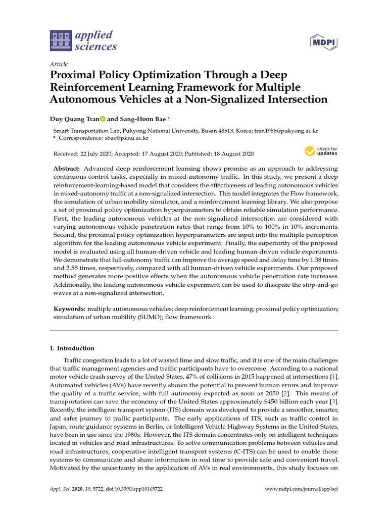 Proximal Policy Optimization Through A Deep Reinfo Pdf Systems Theory Cybernetics