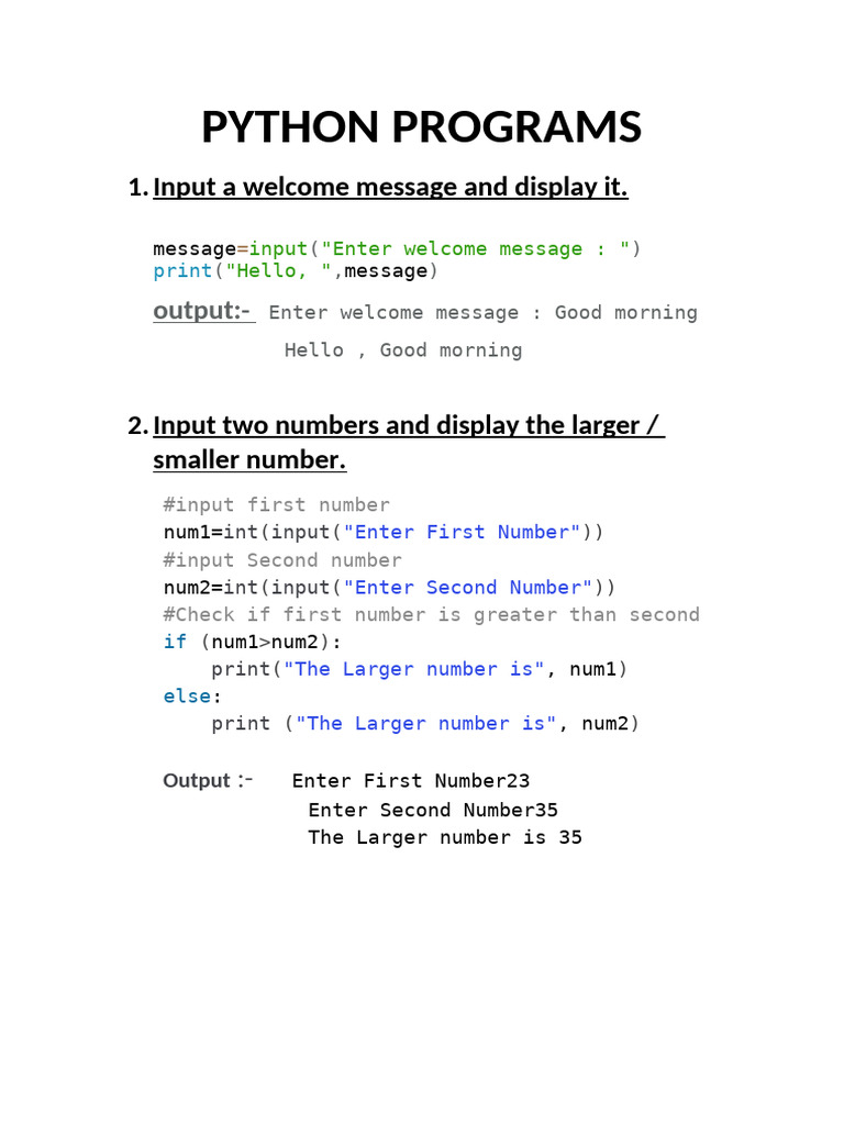 Tinywow - PYTHON PROGRAMS - 9391724 | PDF | Arithmetic | Number Theory